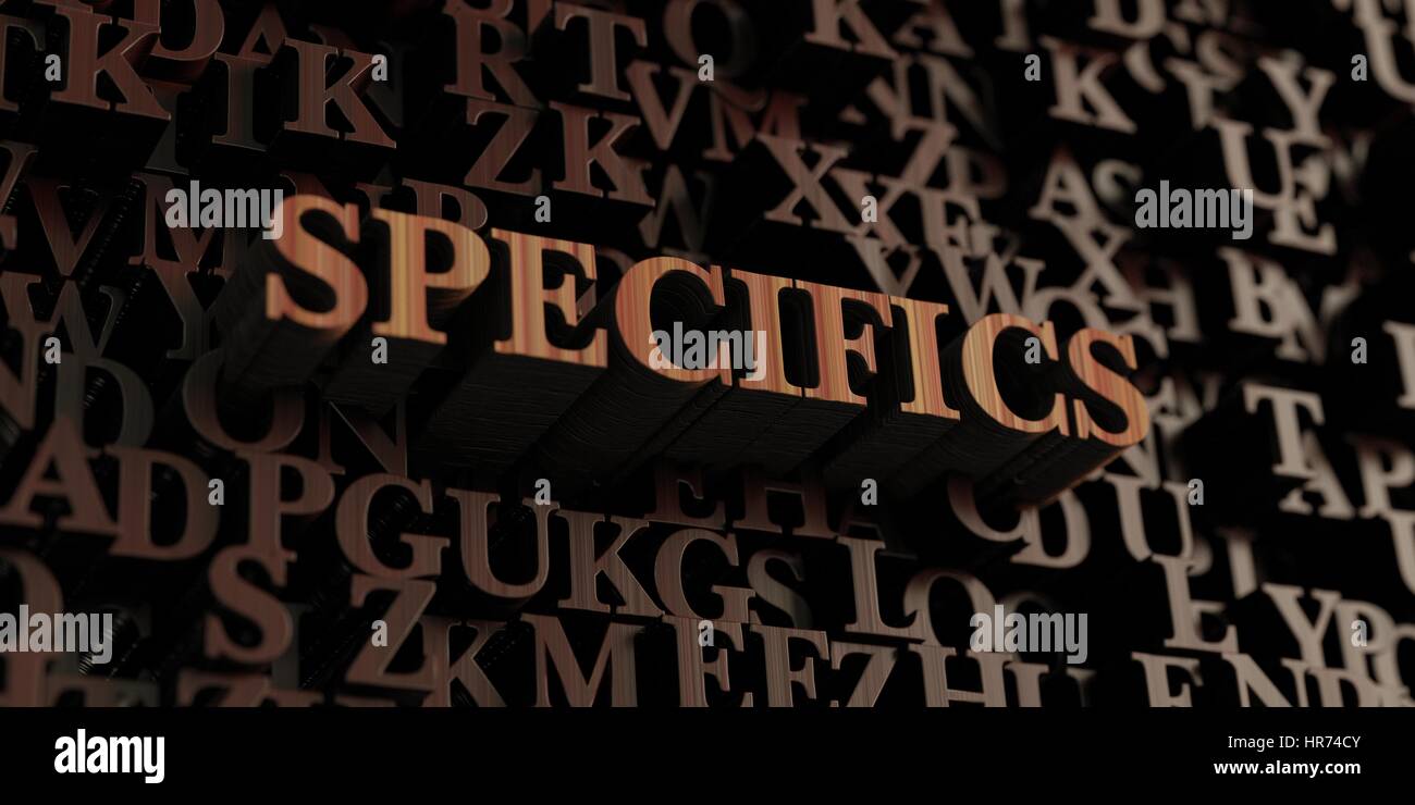 Specifics - Wooden 3D rendered letters/message. Can be used for an ...
