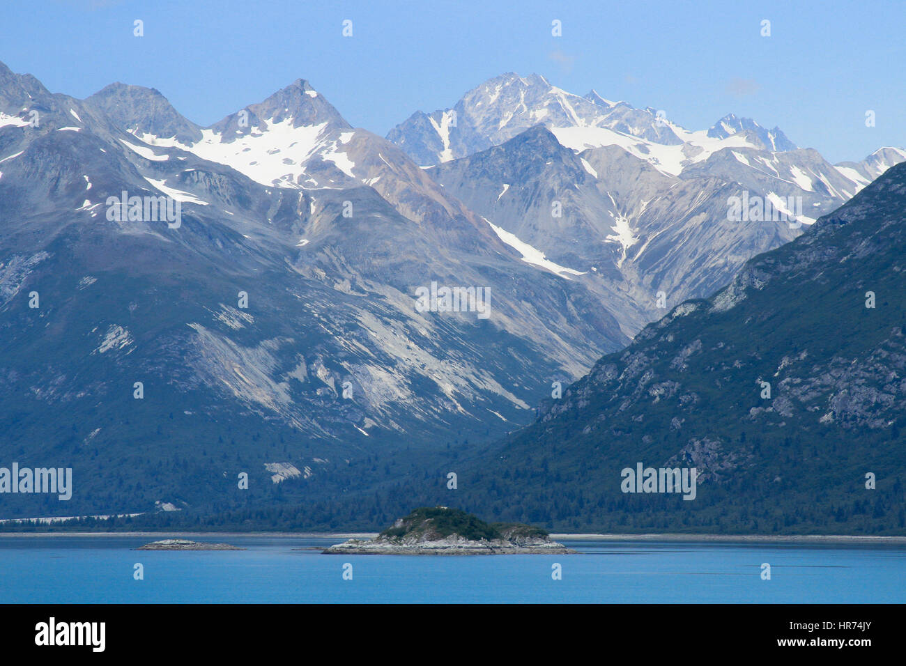 Beautiful Alaskan landscape with mountains and still waters Stock Photo ...