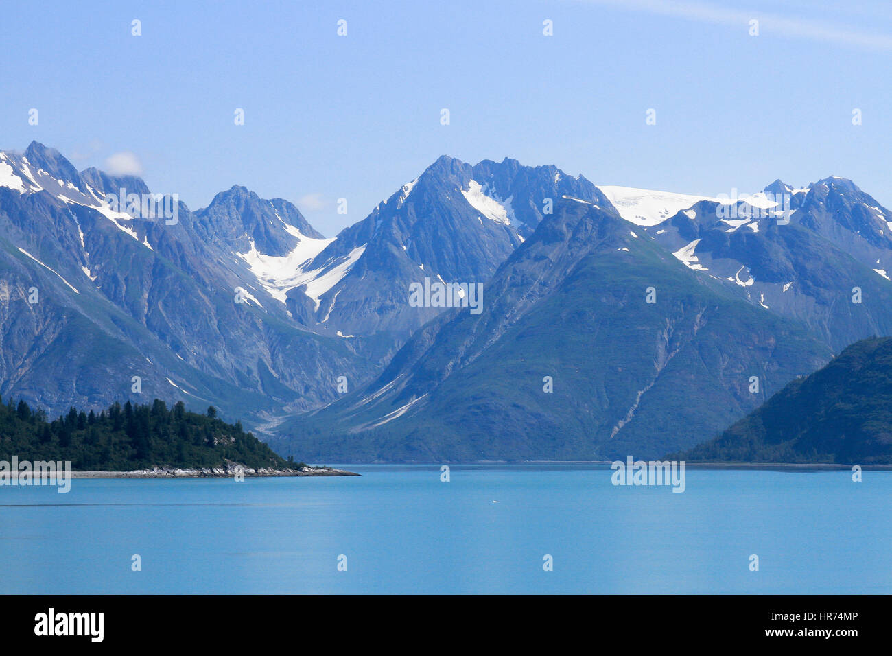 Beautiful Alaskan landscape with mountains and still waters Stock Photo ...