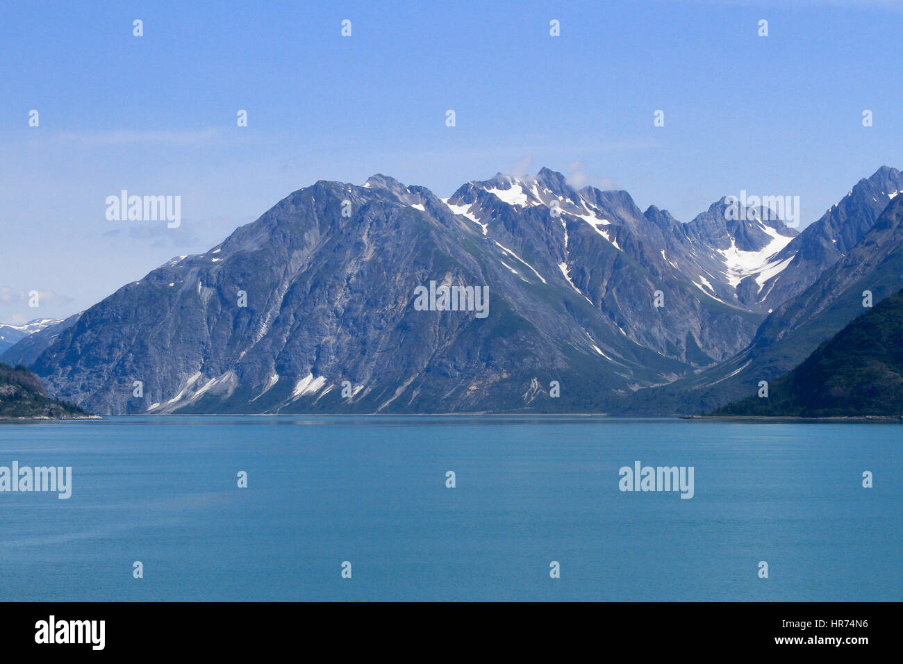 Beautiful Alaskan landscape with mountains and still waters Stock Photo ...