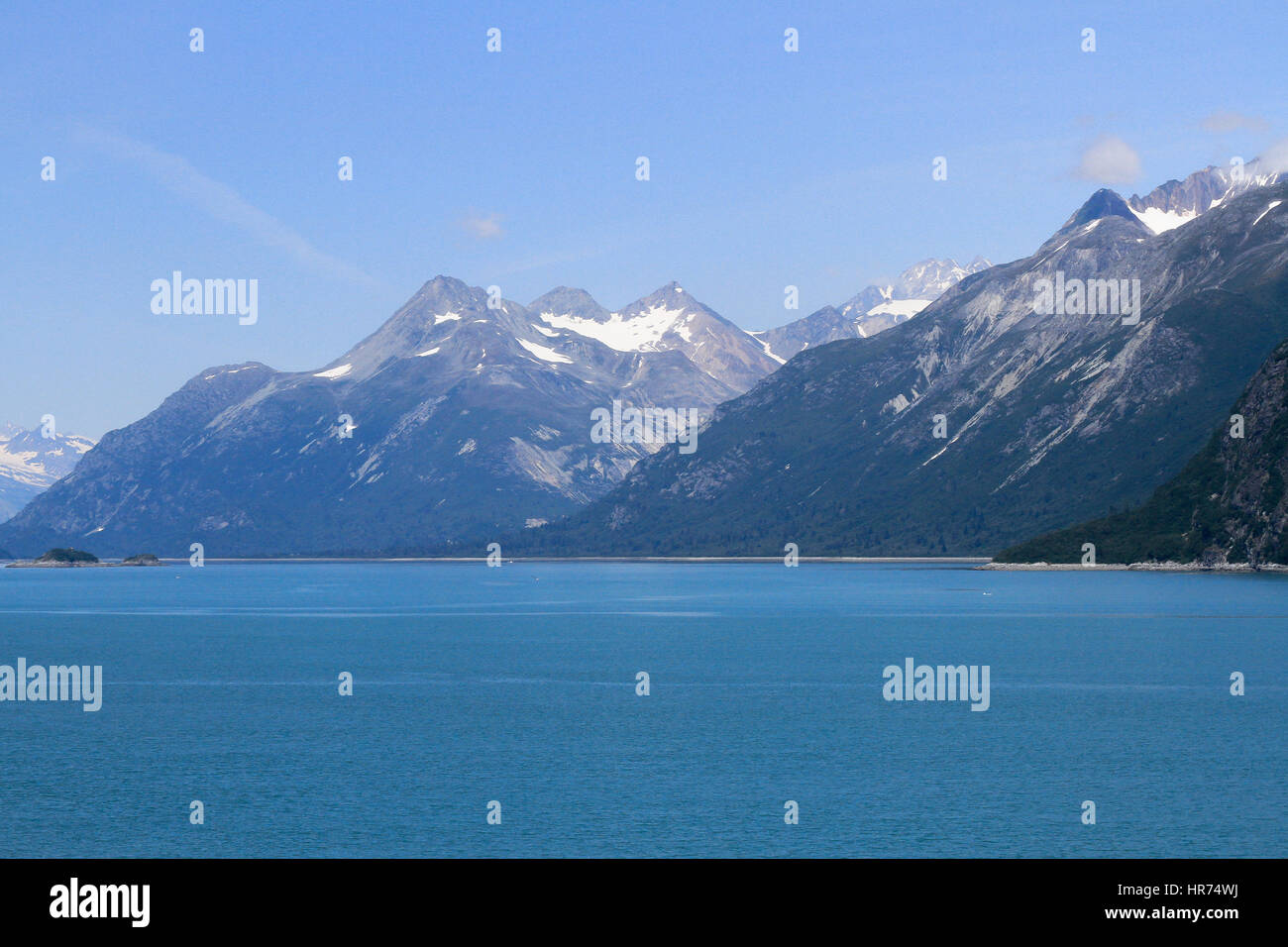Beautiful Alaskan landscape with mountains and still waters Stock Photo ...