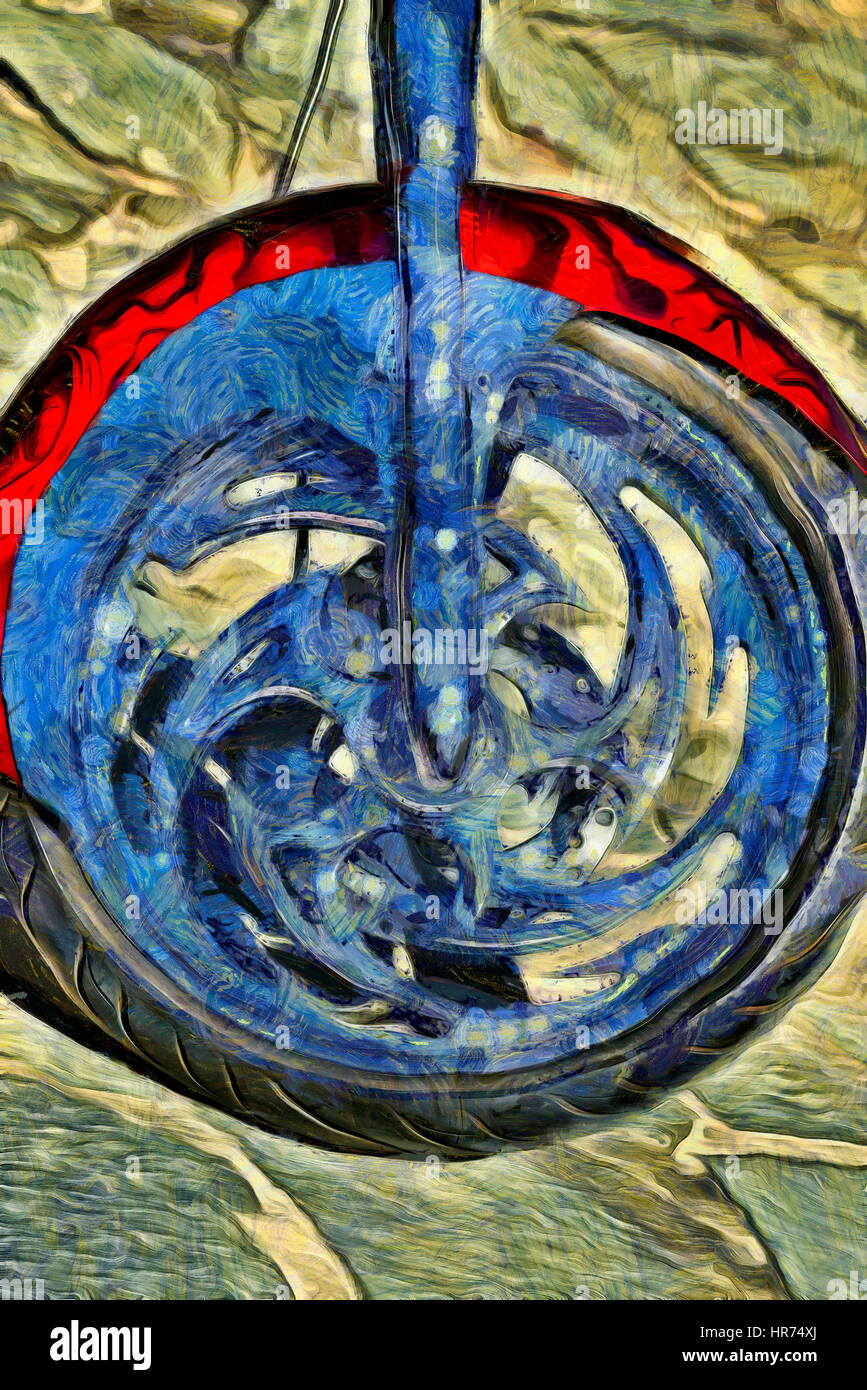 Front wheel of Harley-Davidson chopper Stock Photo - Alamy