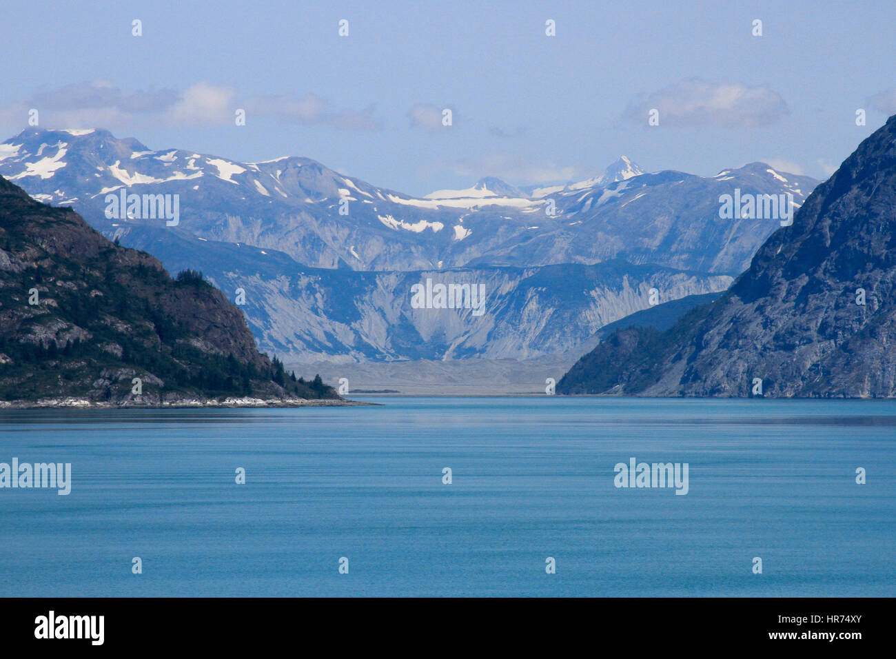 Beautiful Alaskan landscape with mountains and still waters Stock Photo ...