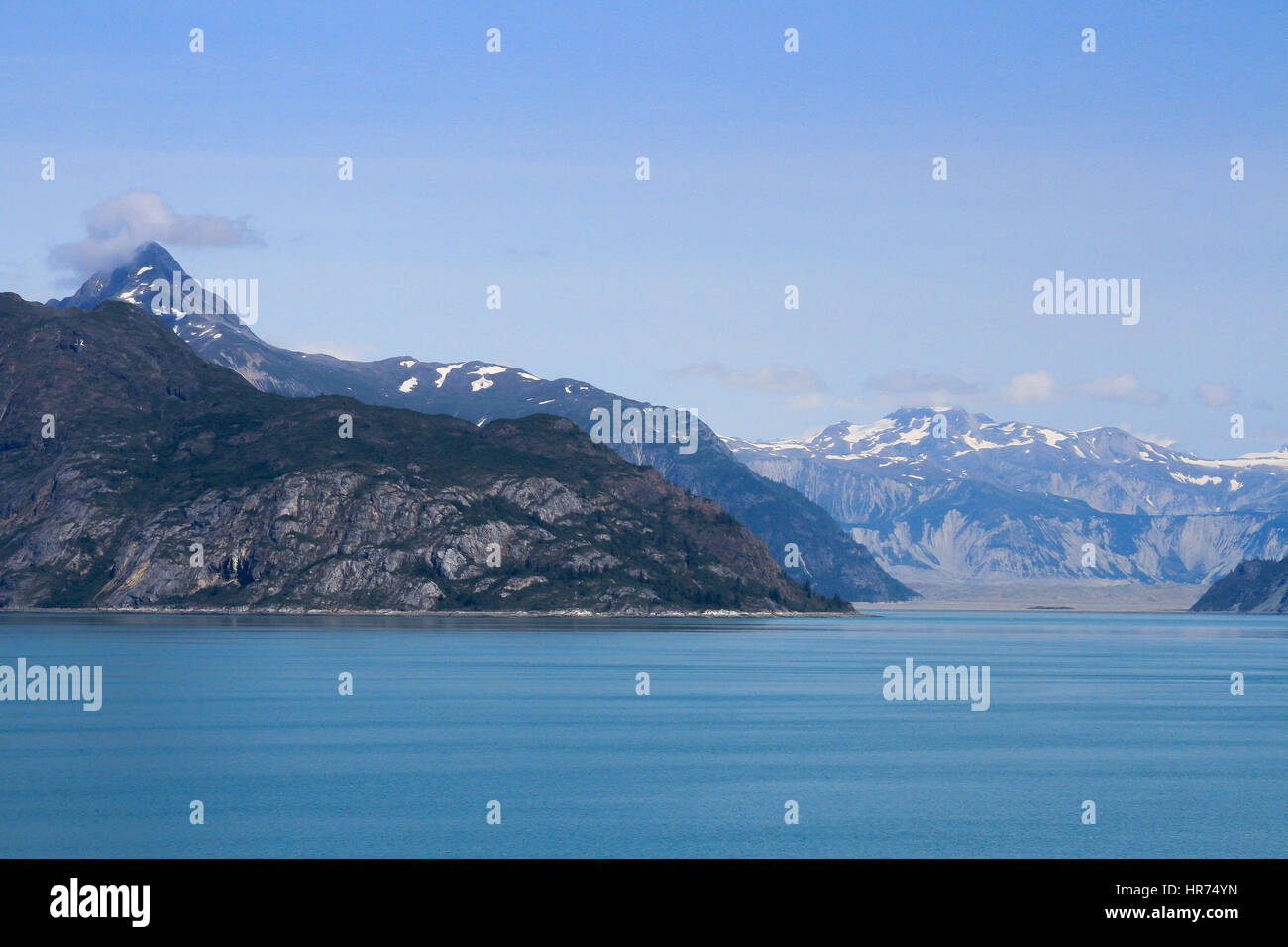 Beautiful Alaskan landscape with mountains and still waters Stock Photo ...