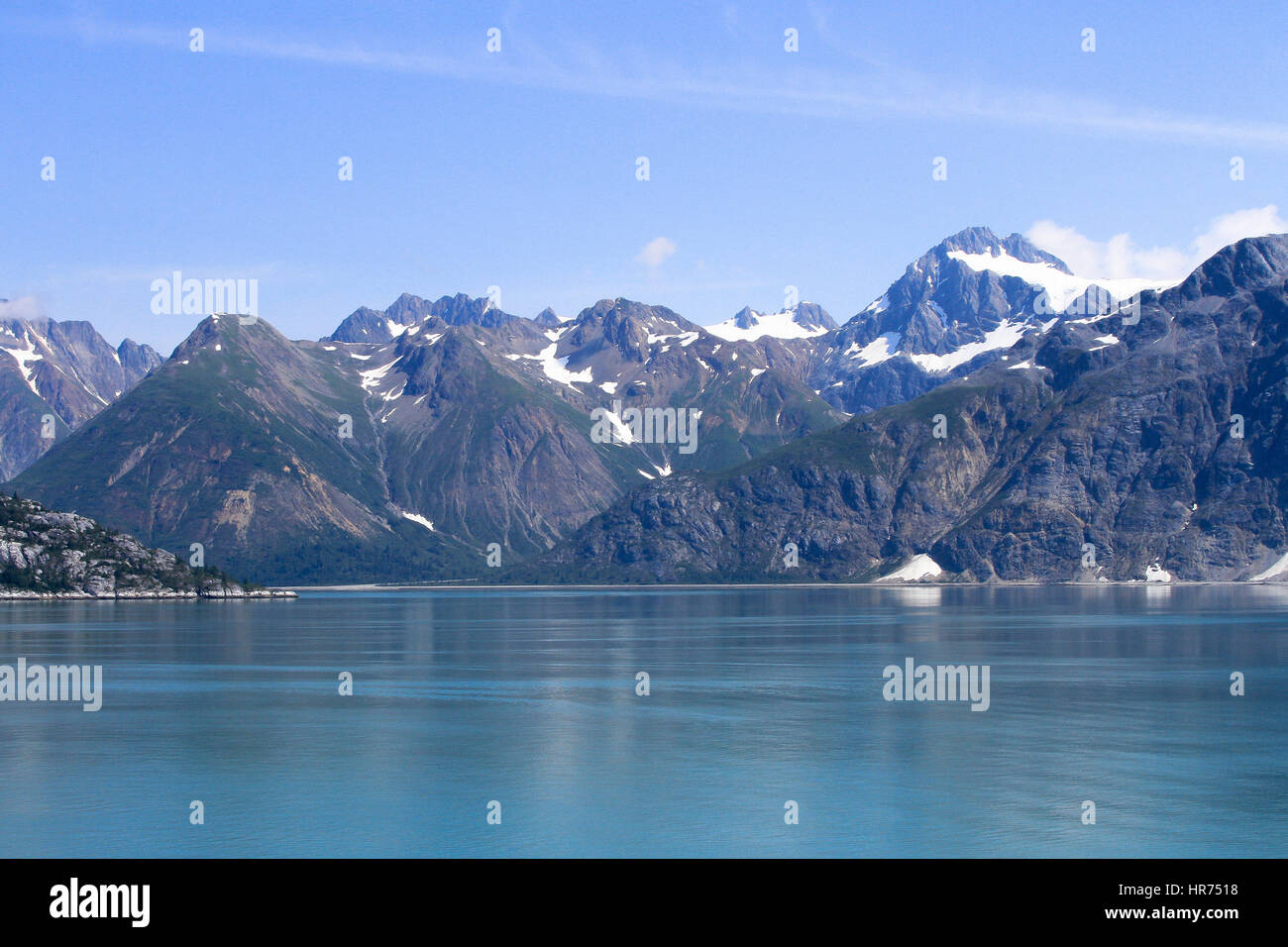 Beautiful Alaskan landscape with mountains and still waters Stock Photo ...