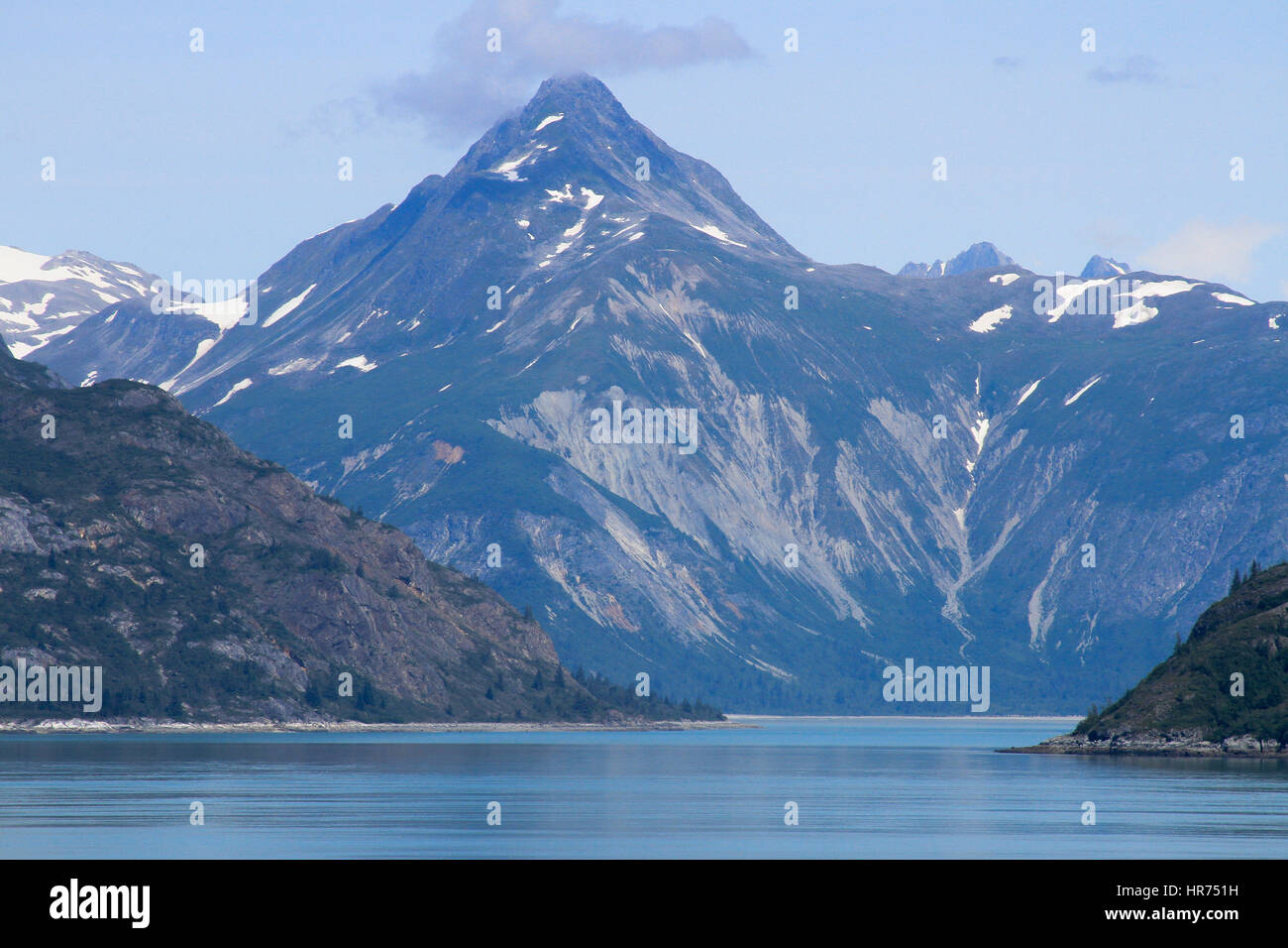 Beautiful Alaskan landscape with mountains and still waters Stock Photo ...