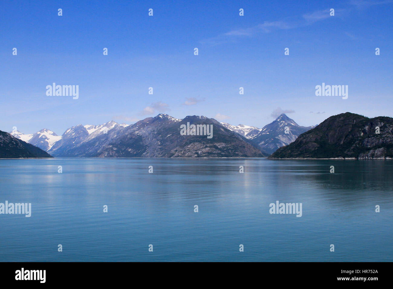 Beautiful Alaskan landscape with mountains and still waters Stock Photo ...