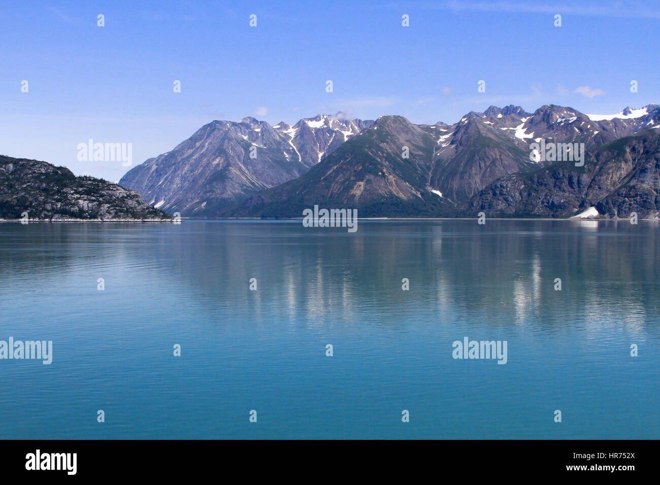 Beautiful Alaskan landscape with mountains and still waters Stock Photo ...