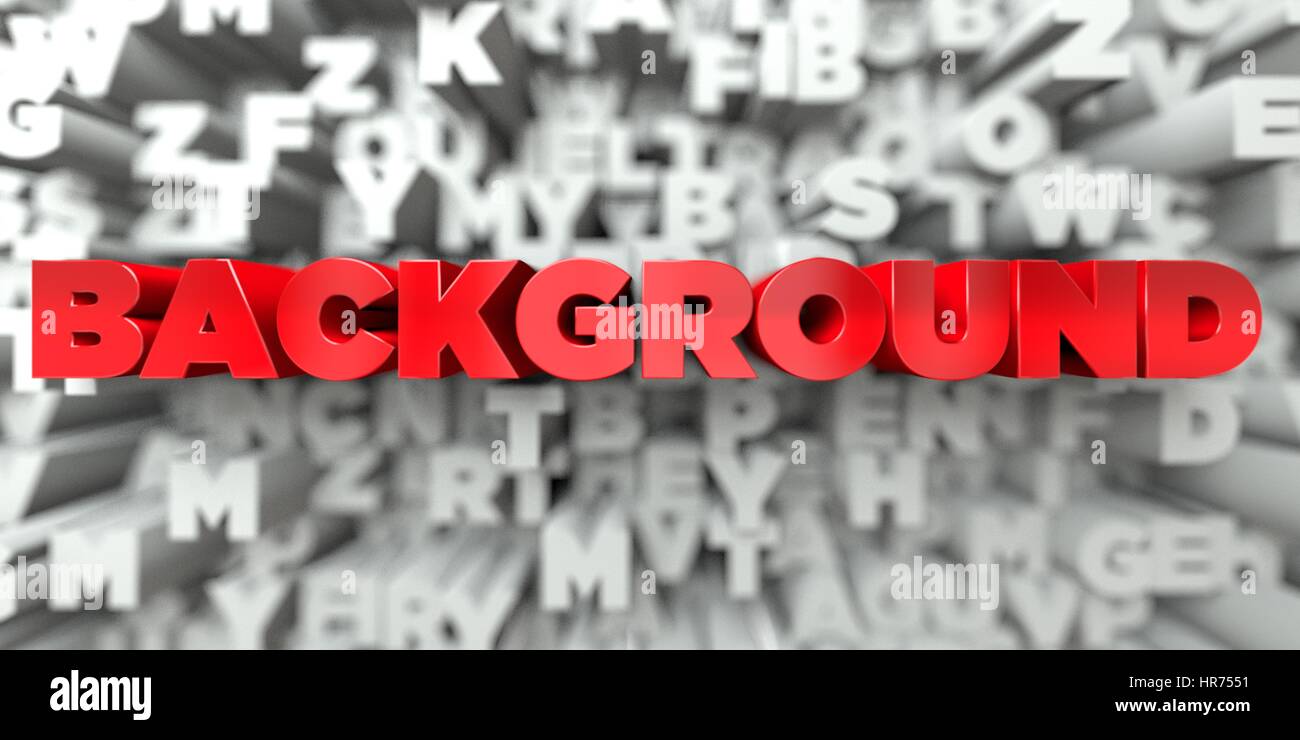 BACKGROUND - Red text on typography background - 3D rendered royalty ...