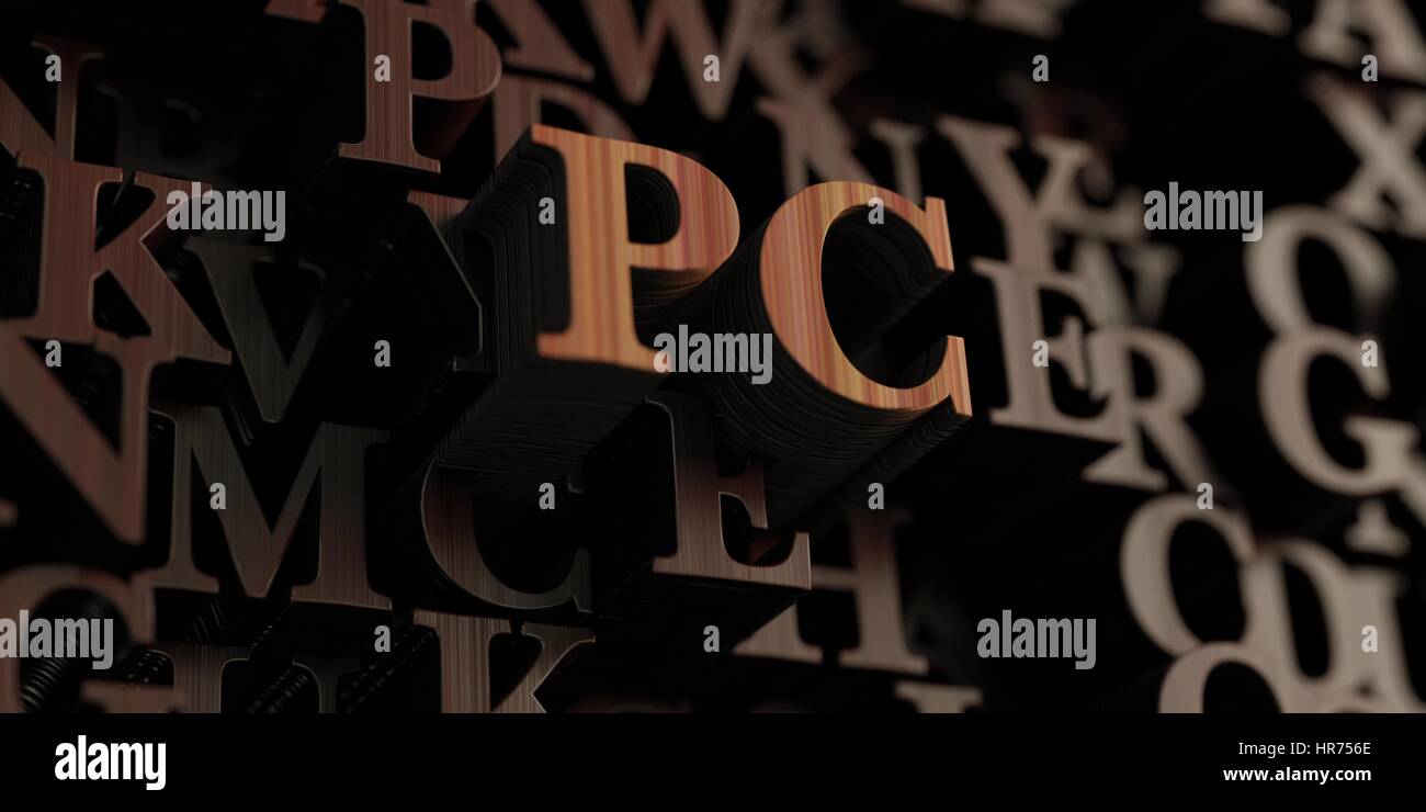 Pc - Wooden 3D rendered letters/message. Can be used for an online ...