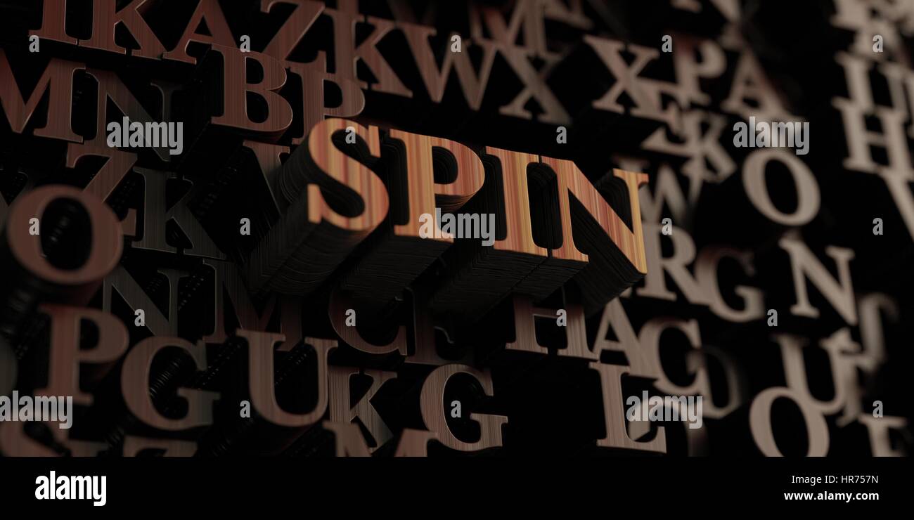 Spin - Wooden 3D rendered letters/message. Can be used for an online ...