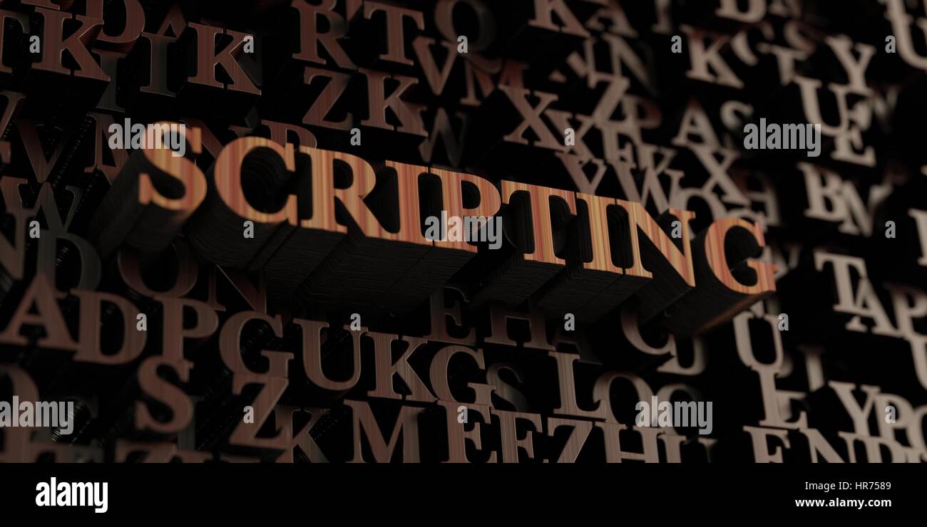 Scripting - Wooden 3D rendered letters/message. Can be used for an ...