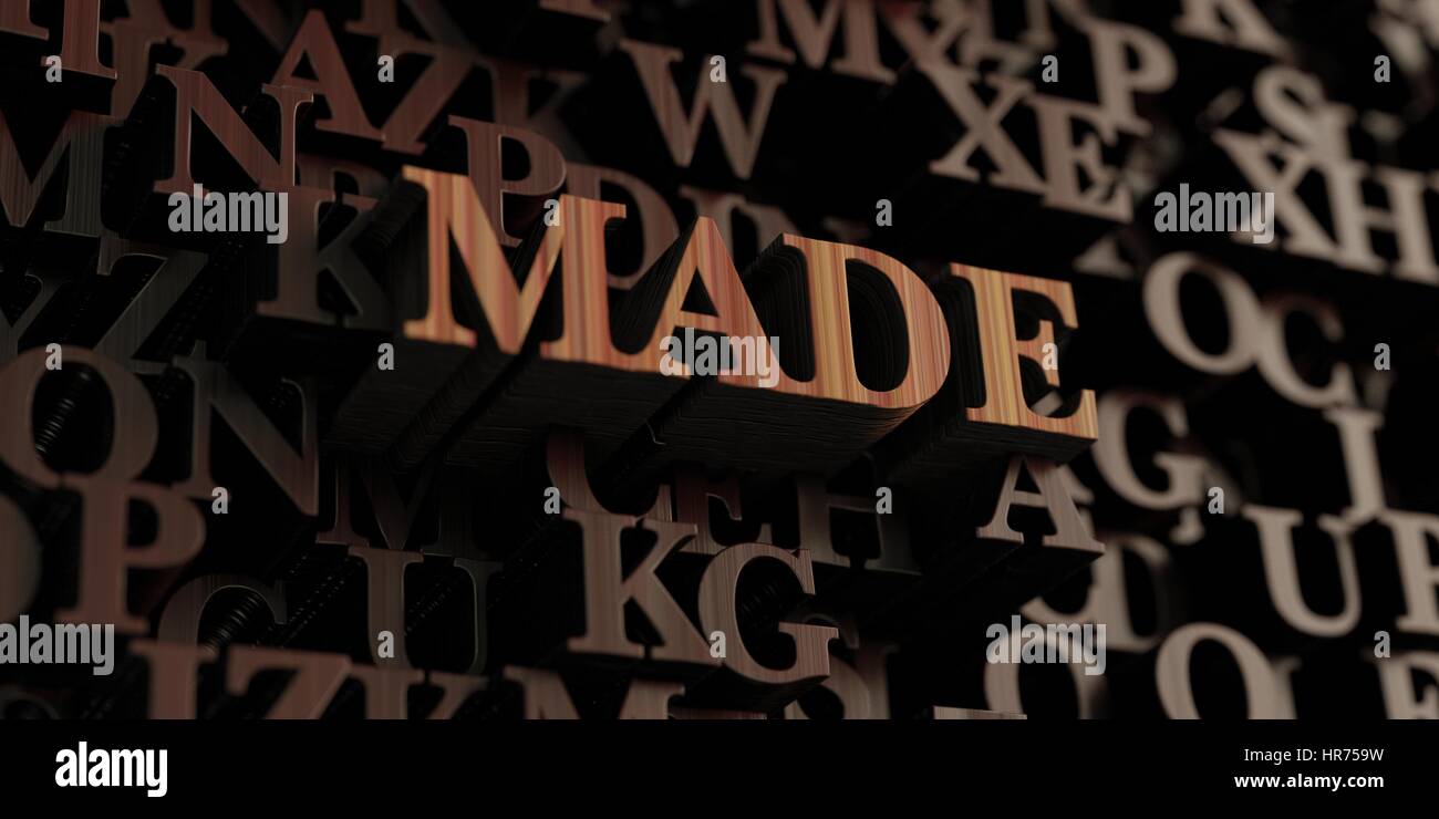 Made - Wooden 3D rendered letters/message. Can be used for an online ...