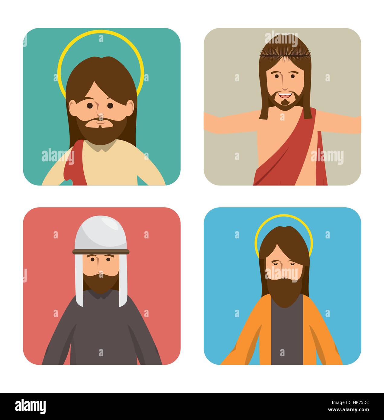 jesuschrist character religious icon Stock Vector Image & Art - Alamy