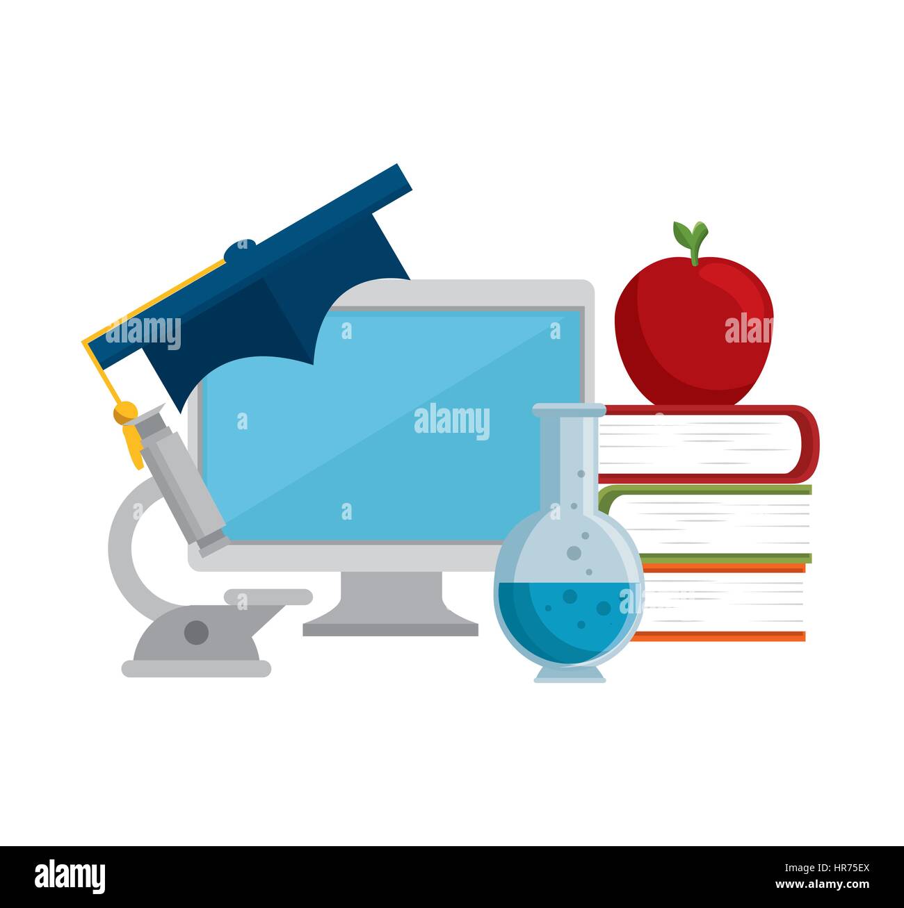 education easy learning flat icons Stock Vector Image & Art - Alamy