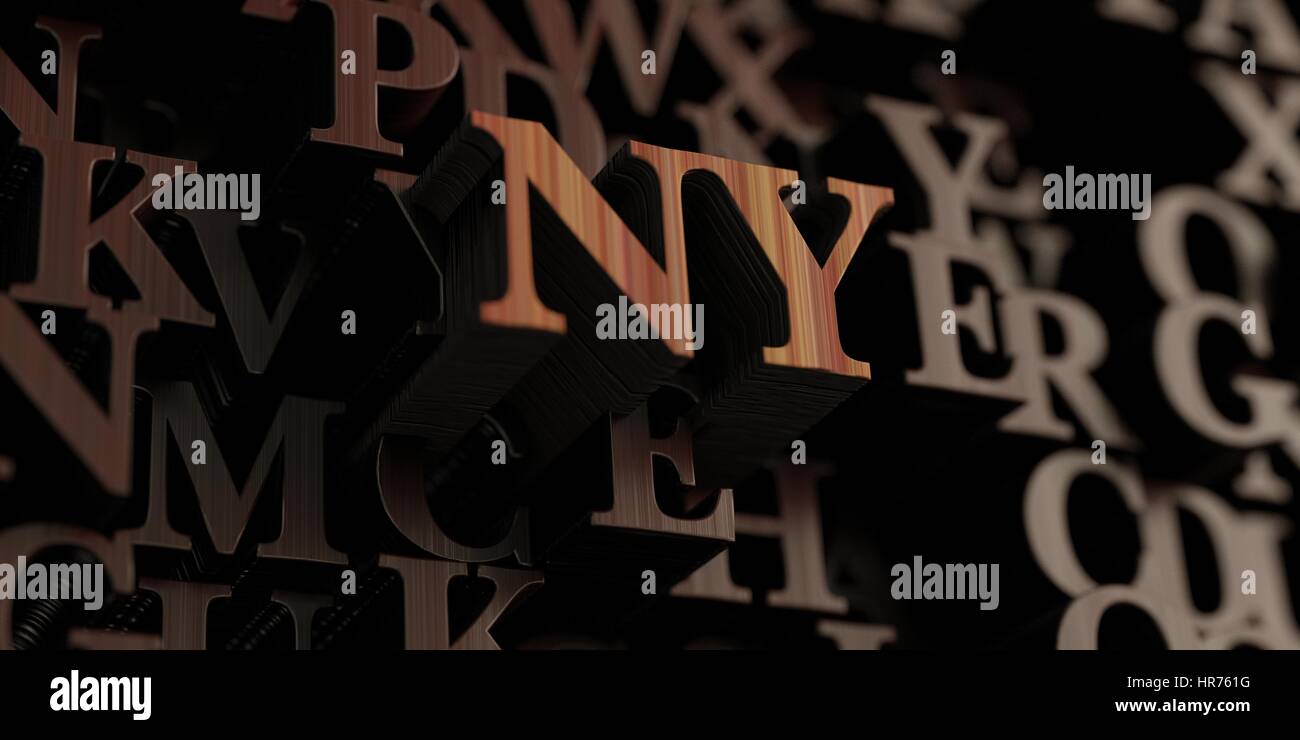 Ny - Wooden 3D rendered letters/message. Can be used for an online ...