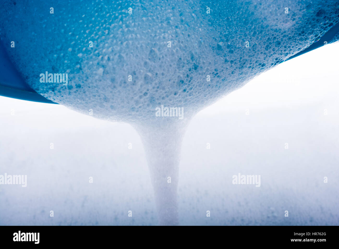 Pure water covered with foam of shampoo Stock Photo - Alamy