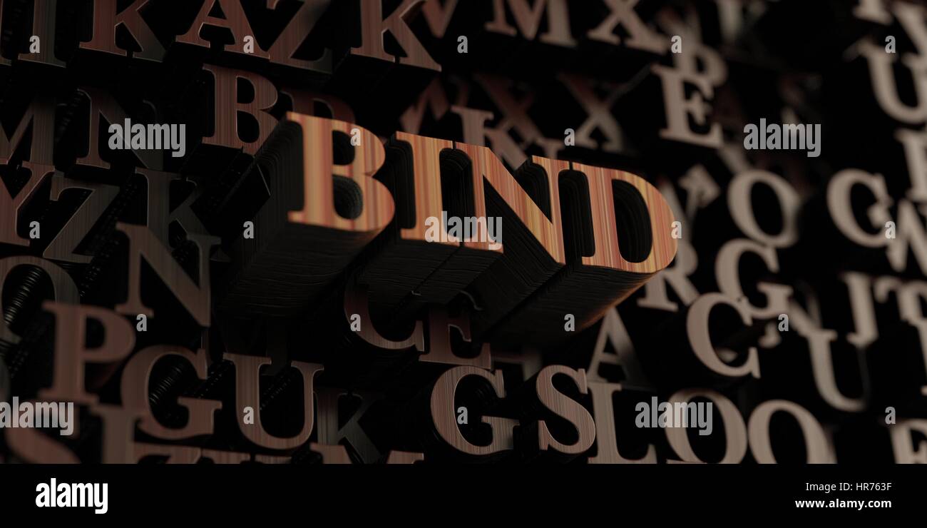 Bind - Wooden 3D rendered letters/message. Can be used for an online ...