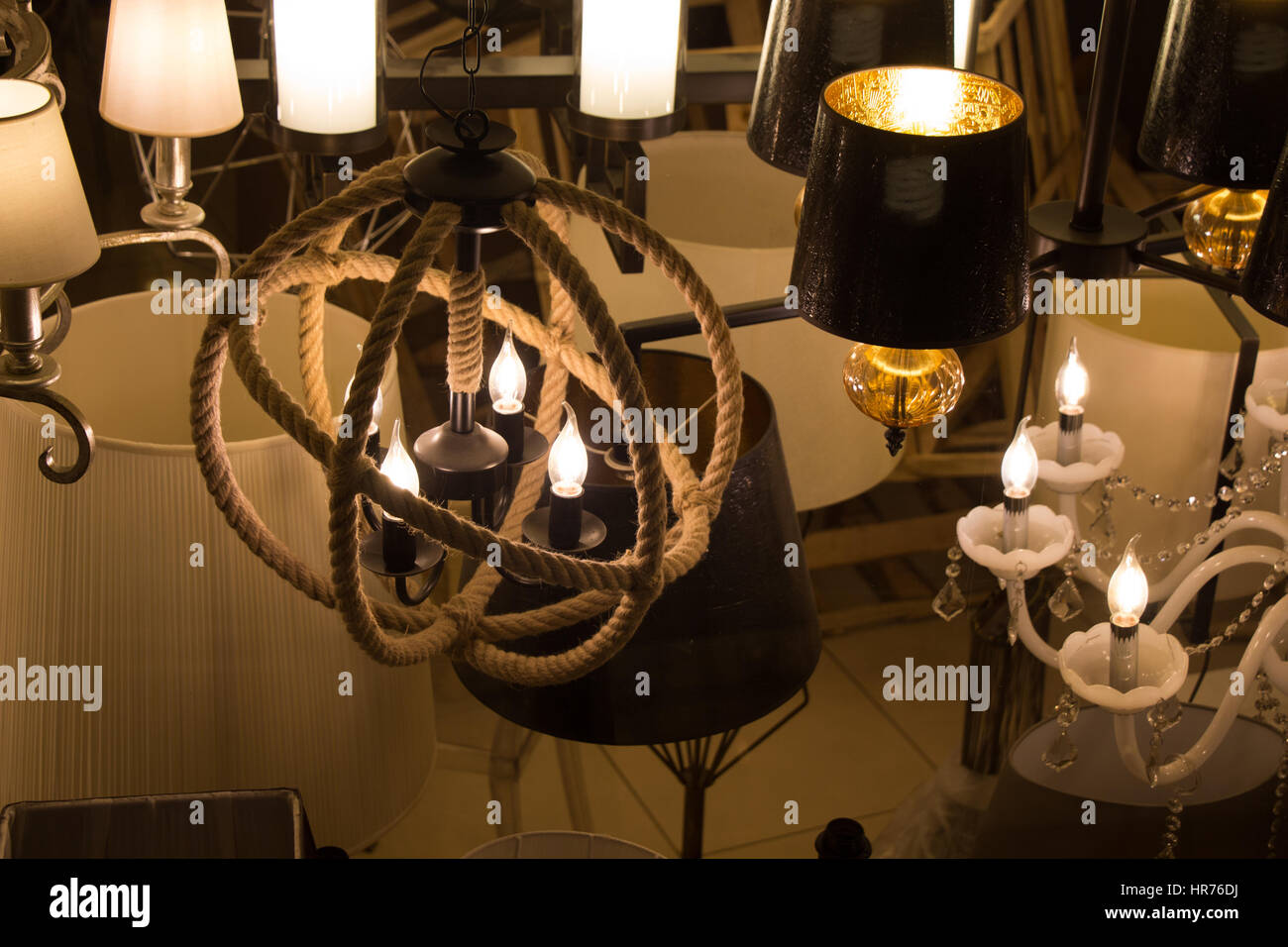 Old style ceiling lamps for interior decoration Stock Photo - Alamy