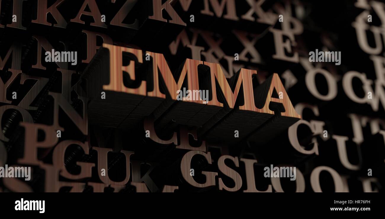 Emma font hi-res stock photography and images - Alamy