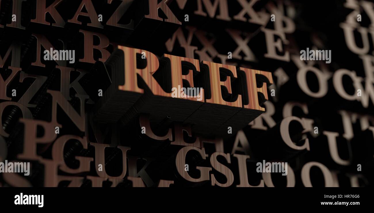Reef - Wooden 3D rendered letters/message. Can be used for an online ...
