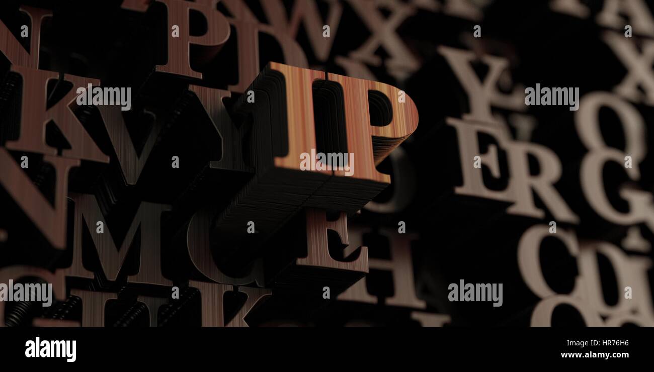 Ip - Wooden 3D rendered letters/message. Can be used for an online ...