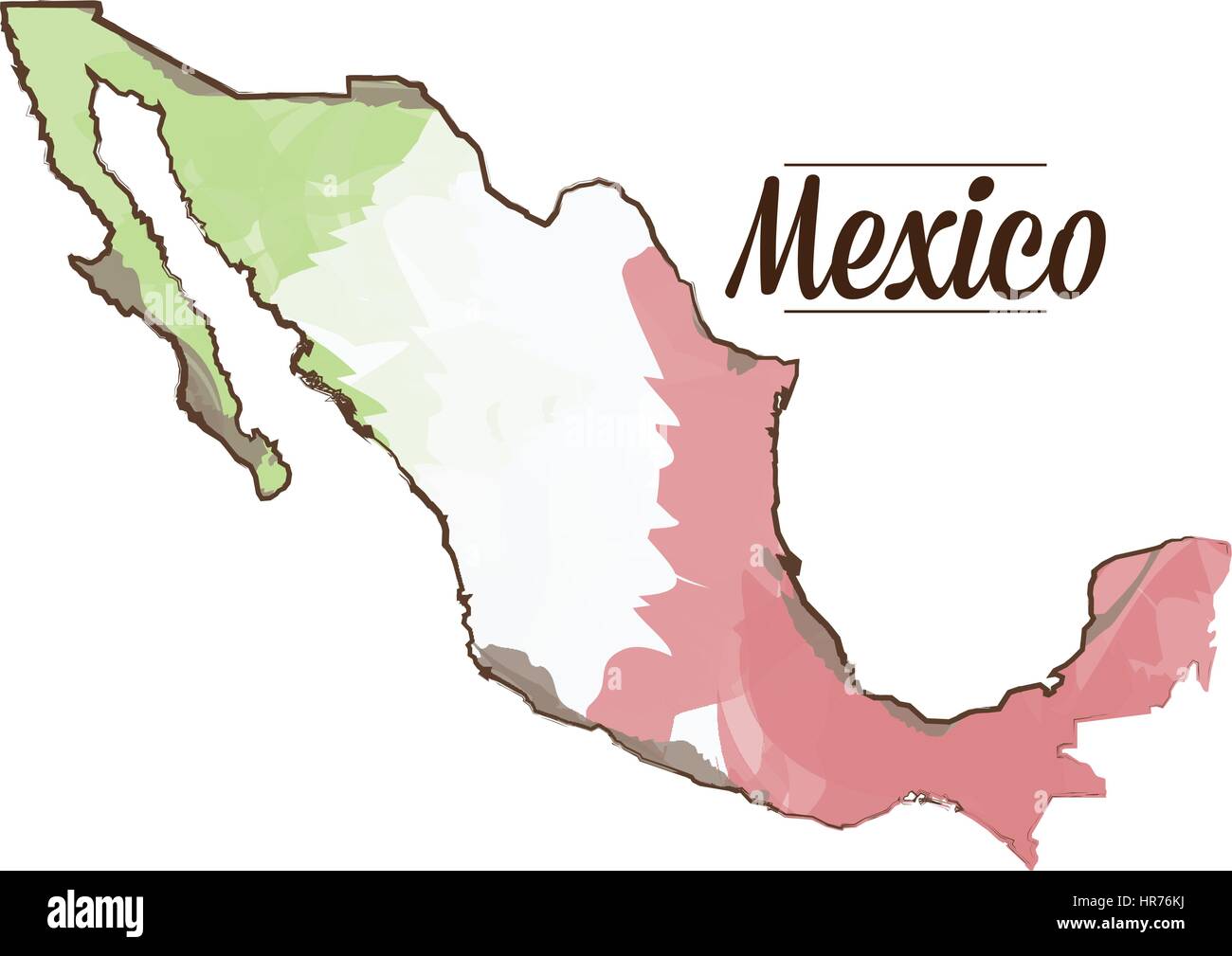 Mexican map Stock Vector Images - Alamy