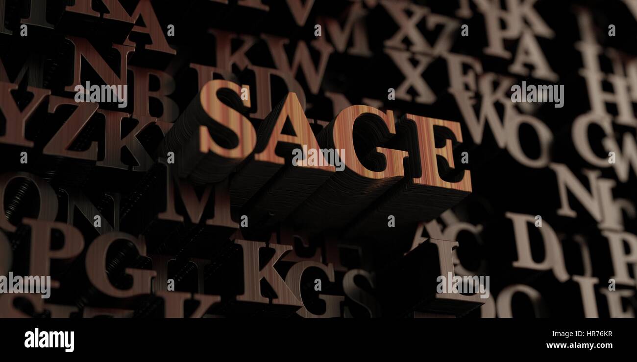 Sage - Wooden 3D rendered letters/message. Can be used for an online ...