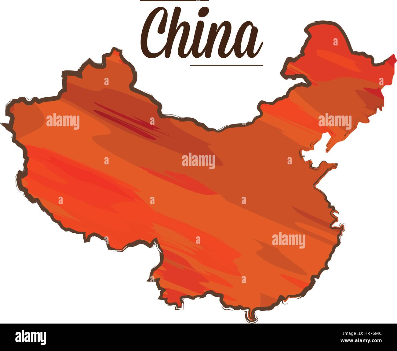 Isolated Chinese map Stock Vector Image & Art - Alamy