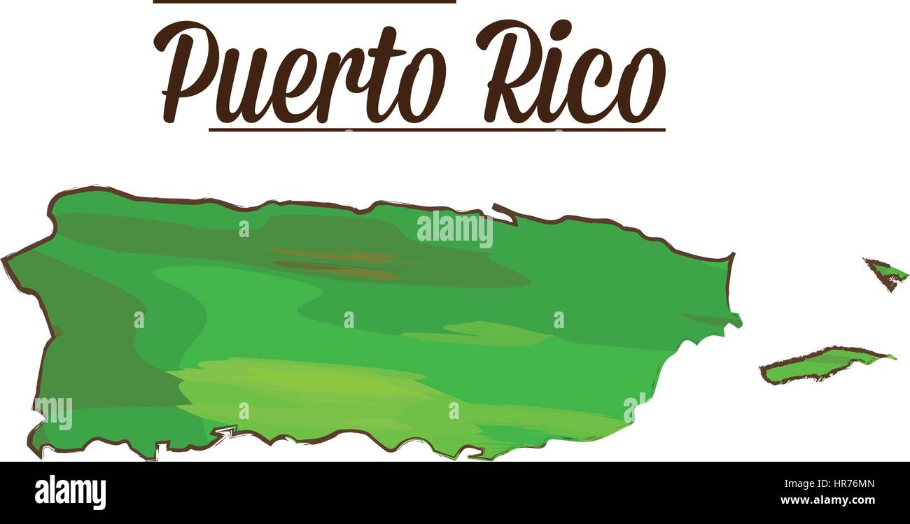Isolated Puerto Rico map Stock Vector Image & Art - Alamy