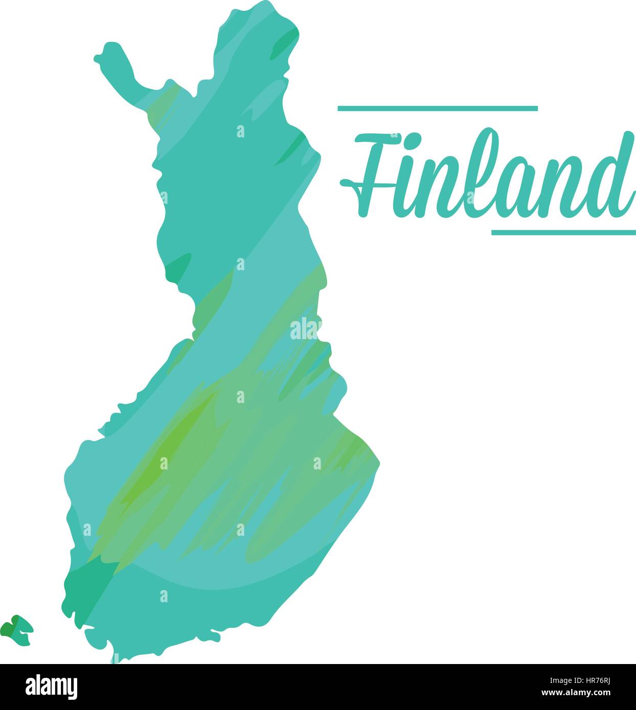Isolated Finnish map Stock Vector Image & Art - Alamy