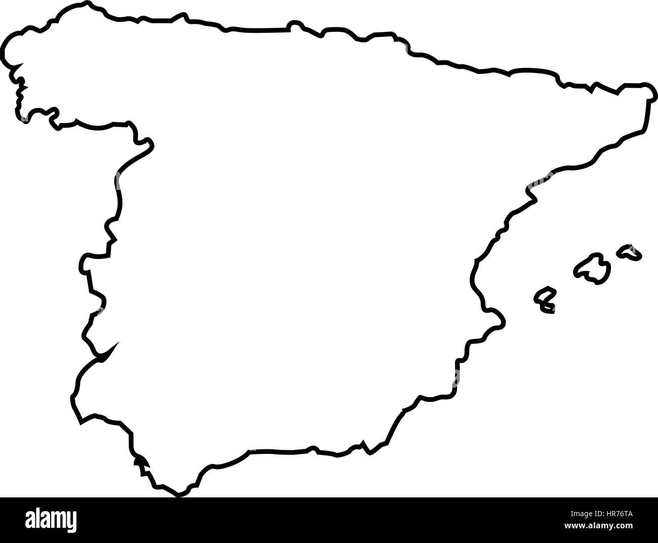Isolated Spanish map Stock Vector Image & Art - Alamy