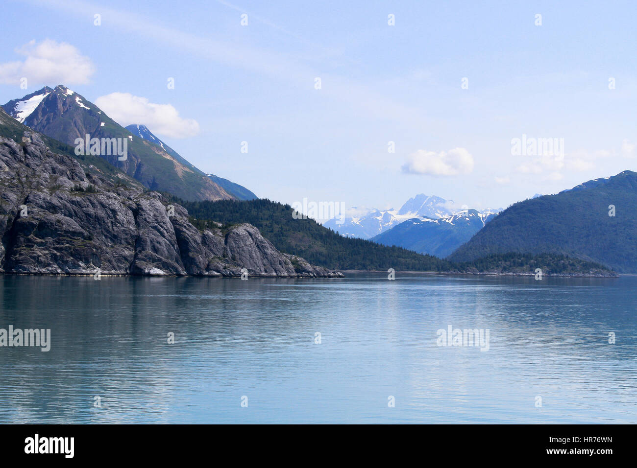 Beautiful Alaskan landscape with mountains and still waters Stock Photo ...