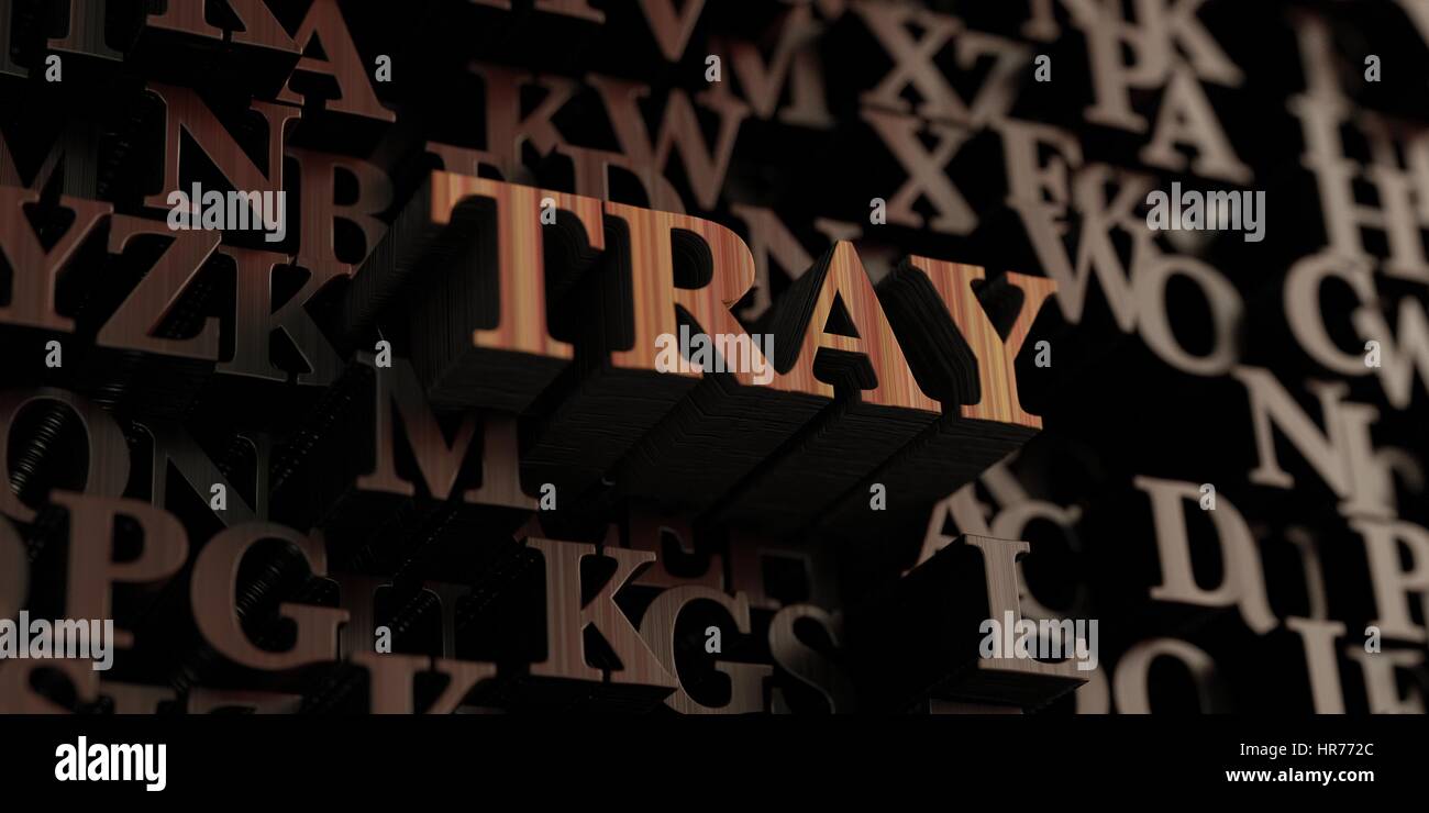 Tray - Wooden 3D rendered letters/message. Can be used for an online ...