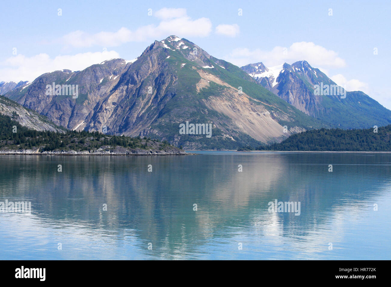 Beautiful Alaskan landscape with mountains and still waters Stock Photo ...