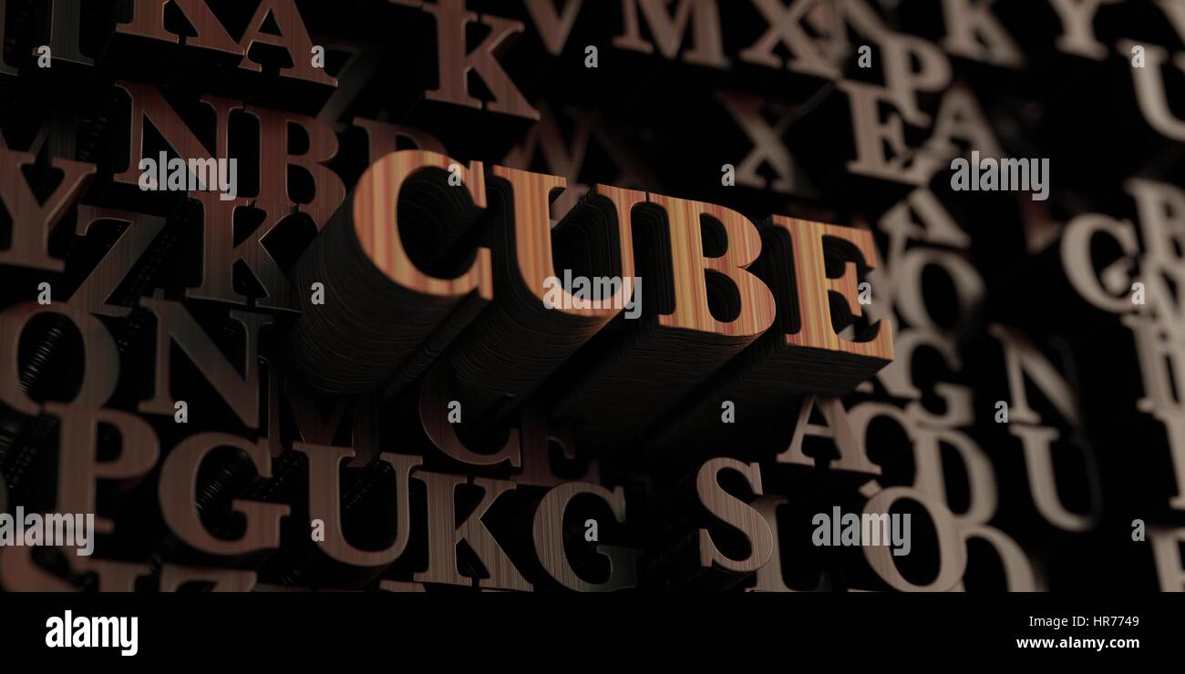 Cube - Wooden 3D rendered letters/message. Can be used for an online ...