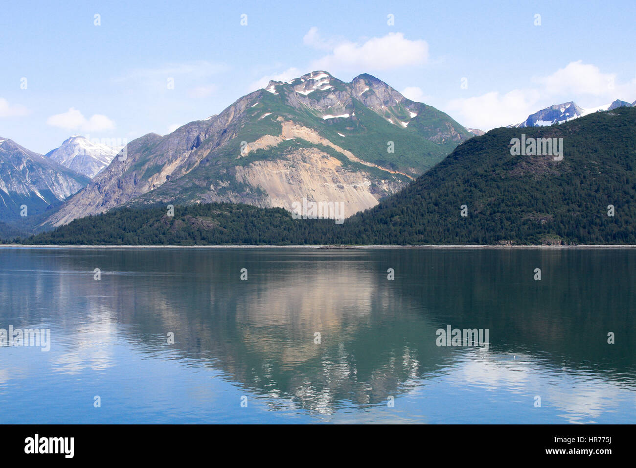 Beautiful Alaskan landscape with mountains and still waters Stock Photo ...