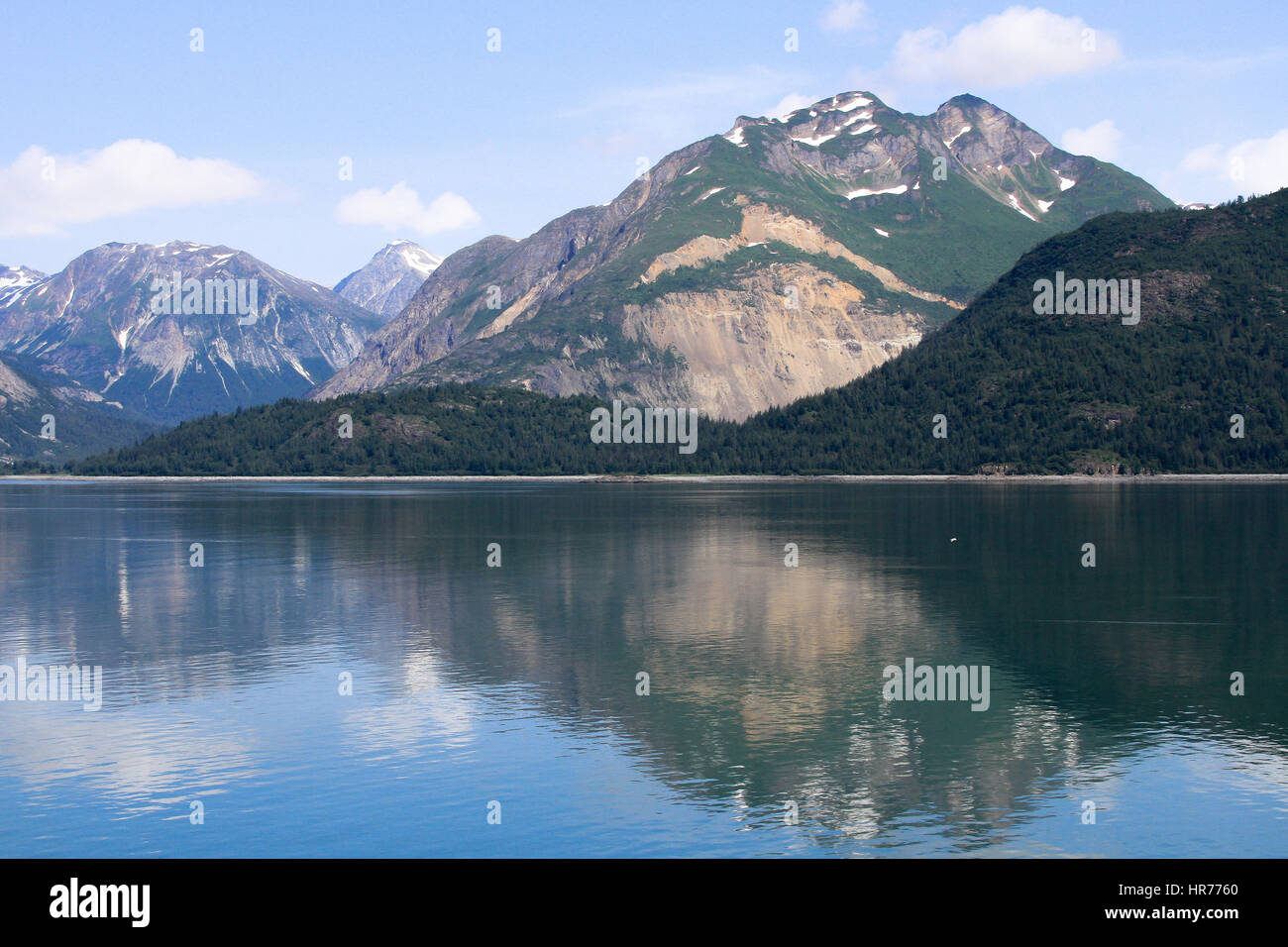 Beautiful Alaskan landscape with mountains and still waters Stock Photo ...