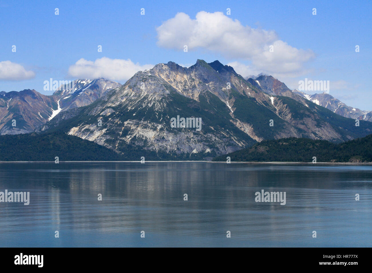 Beautiful Alaskan landscape with mountains and still waters Stock Photo ...