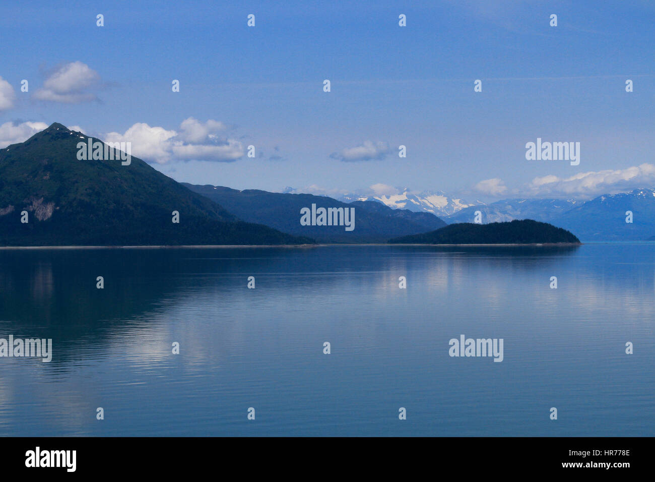 Beautiful Alaskan landscape with mountains and still waters Stock Photo ...