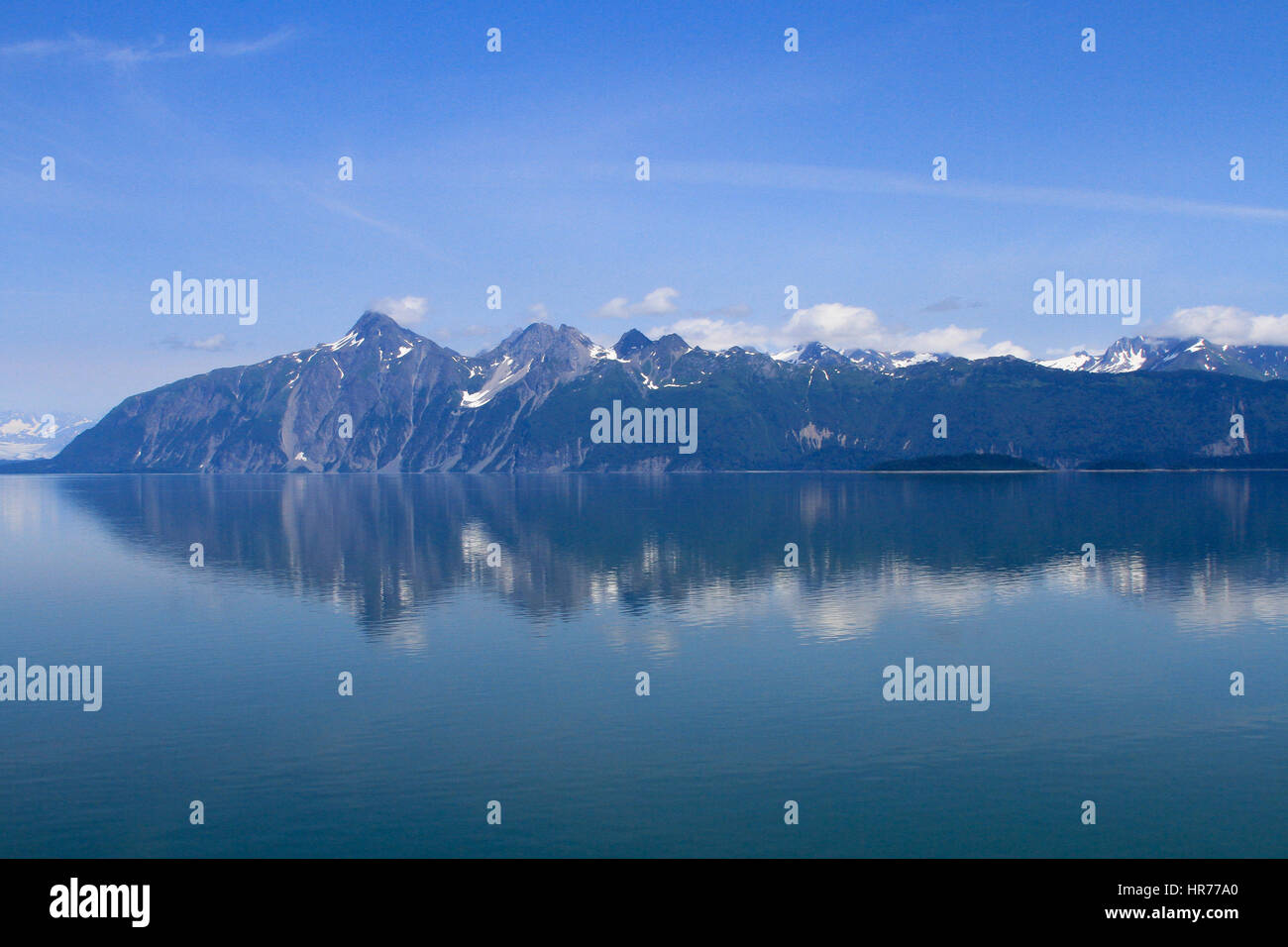 Beautiful Alaskan landscape with mountains and still waters Stock Photo ...