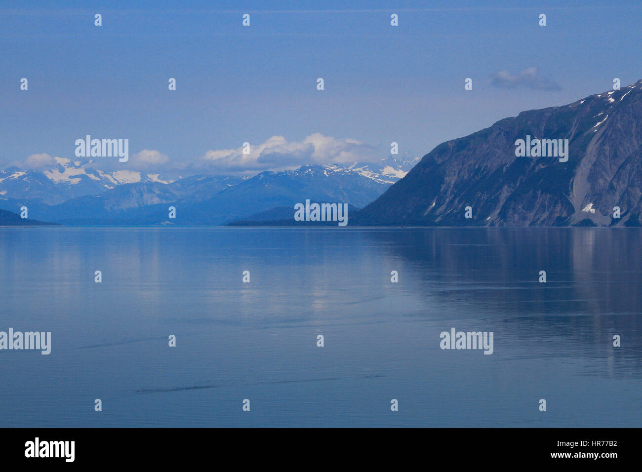 Beautiful Alaskan landscape with mountains and still waters Stock Photo ...