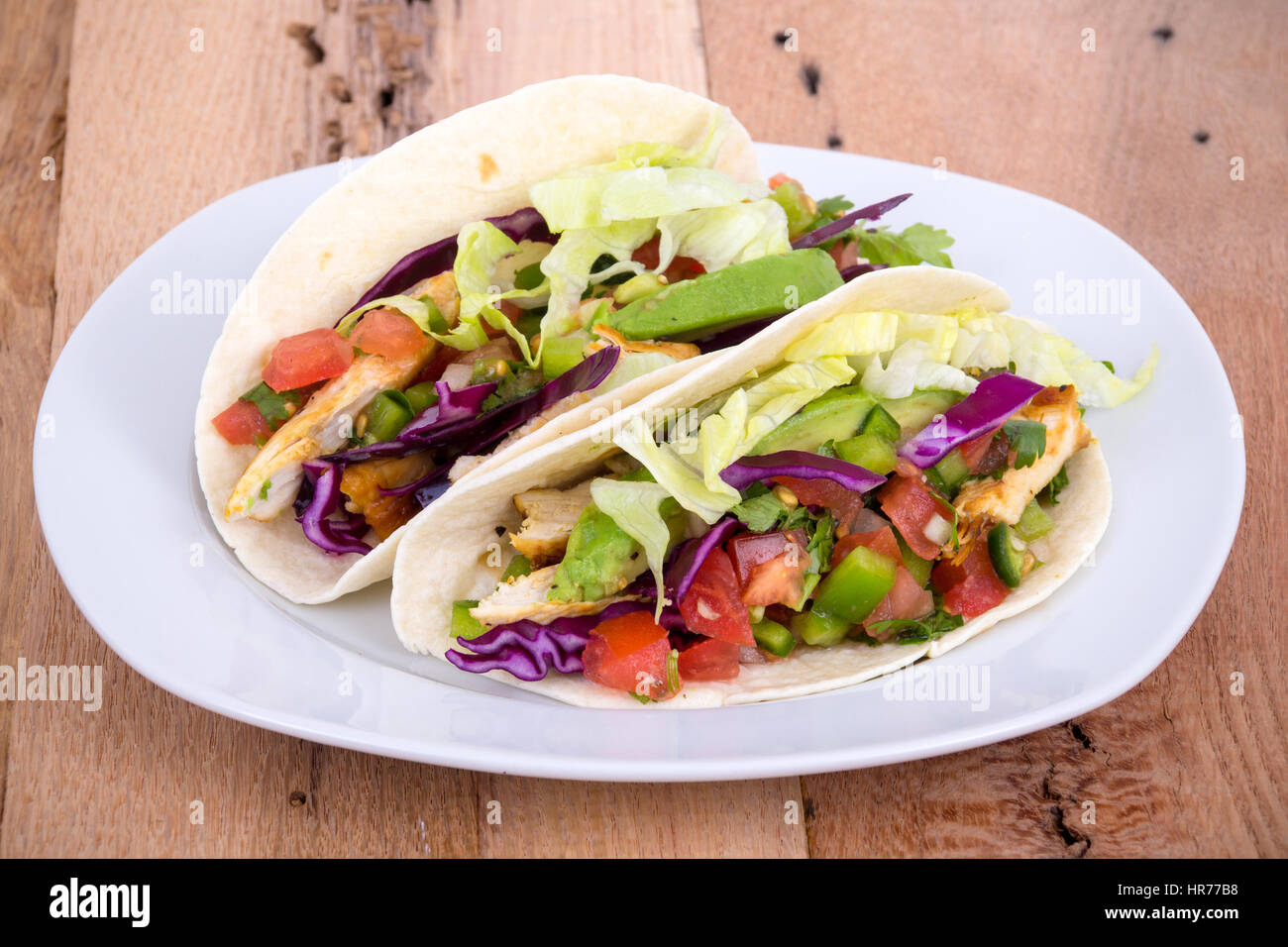 Chicken taco plate hi-res stock photography and images - Alamy