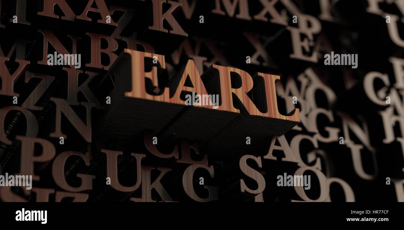 Earl - Wooden 3D rendered letters/message. Can be used for an online ...