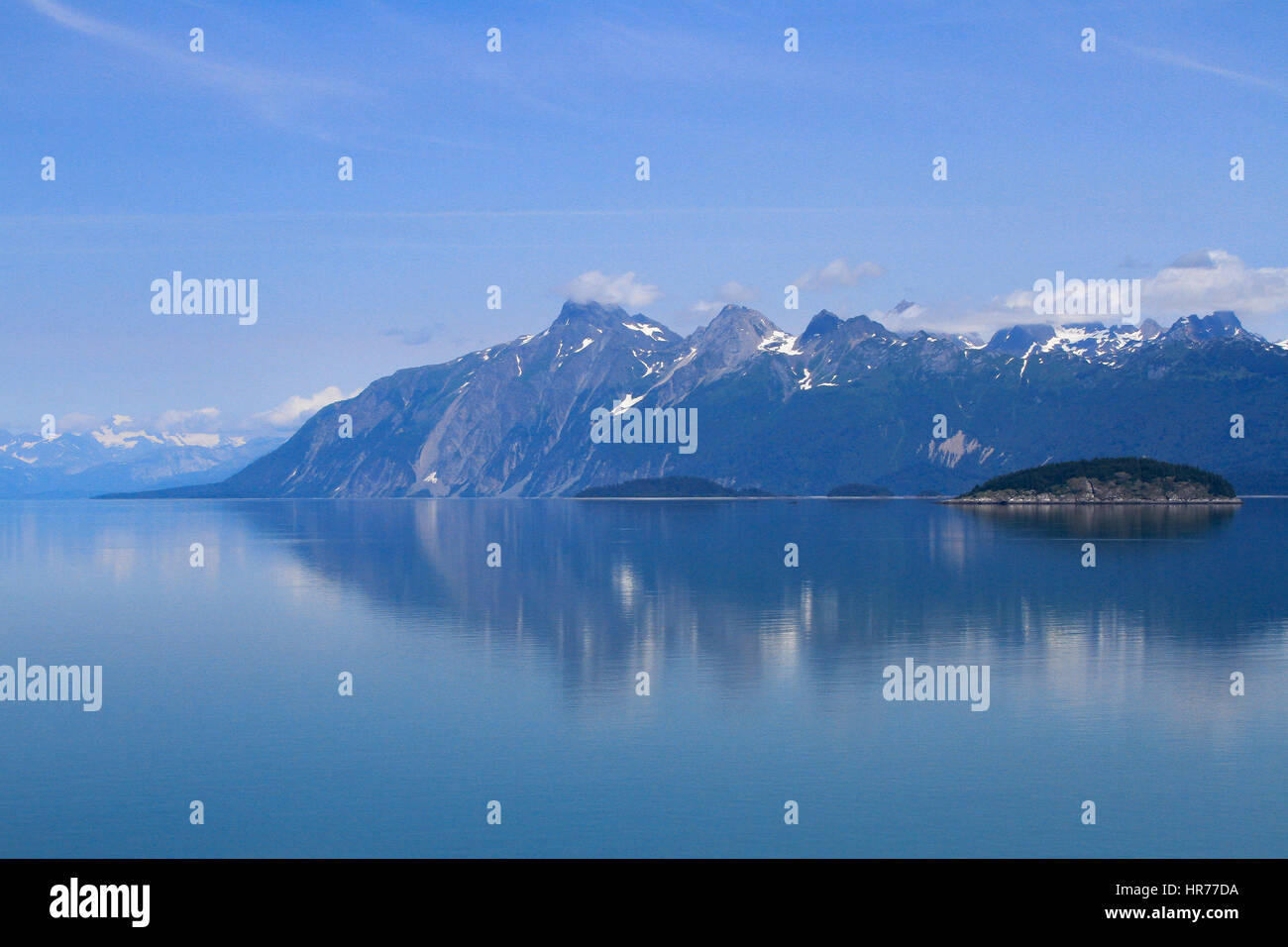 Simple alaskan scenery of landscape mountains