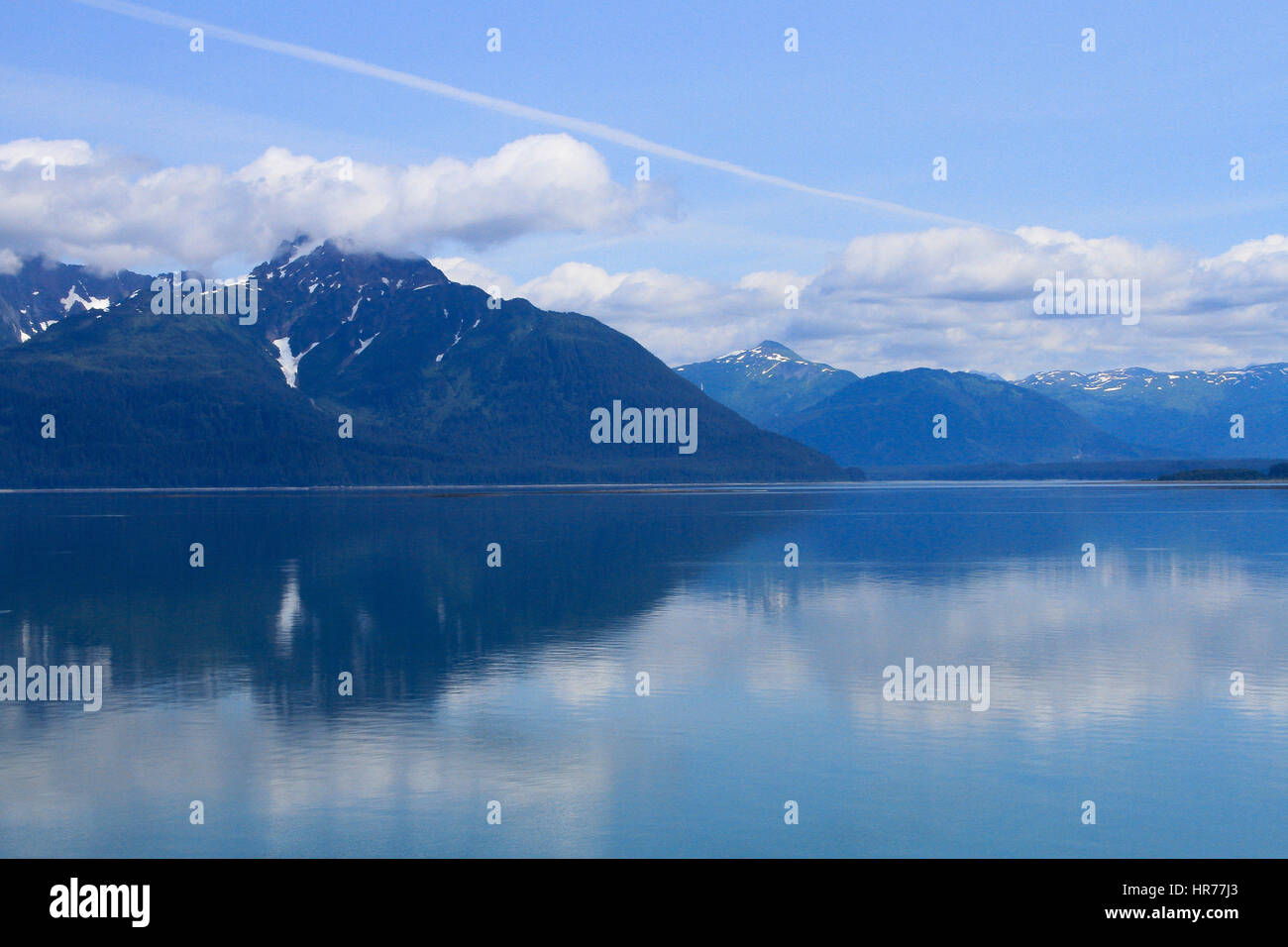 Beautiful Alaskan landscape with mountains and still waters Stock Photo ...