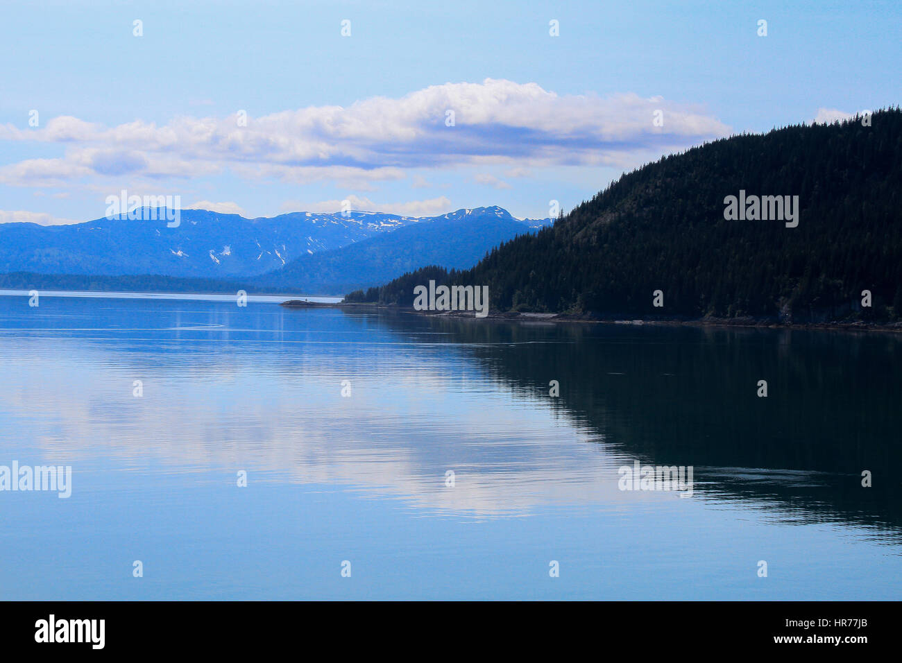 Beautiful Alaskan landscape with mountains and still waters Stock Photo ...