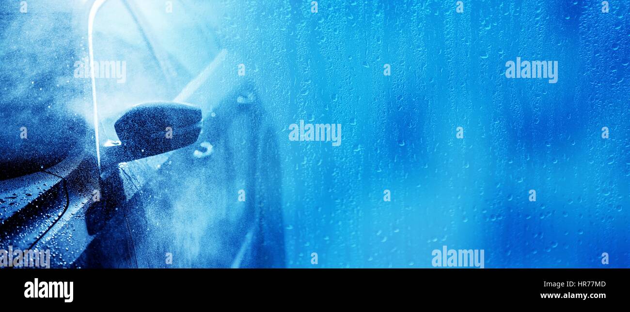 Car Wash Banner Background Concept. Car Washing and Cleaning Backdrop ...