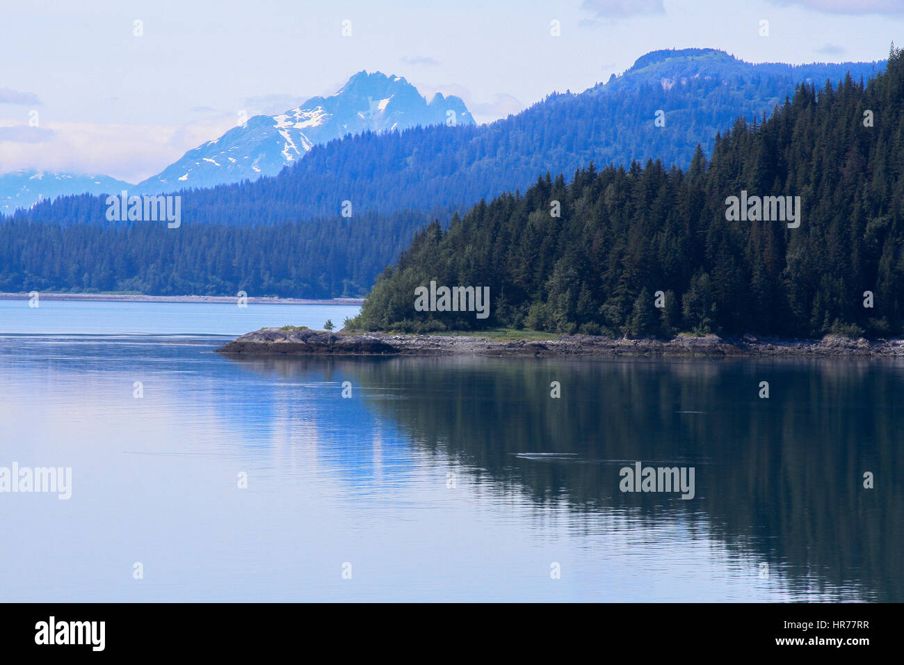 Beautiful Alaskan landscape with mountains and still waters Stock Photo ...