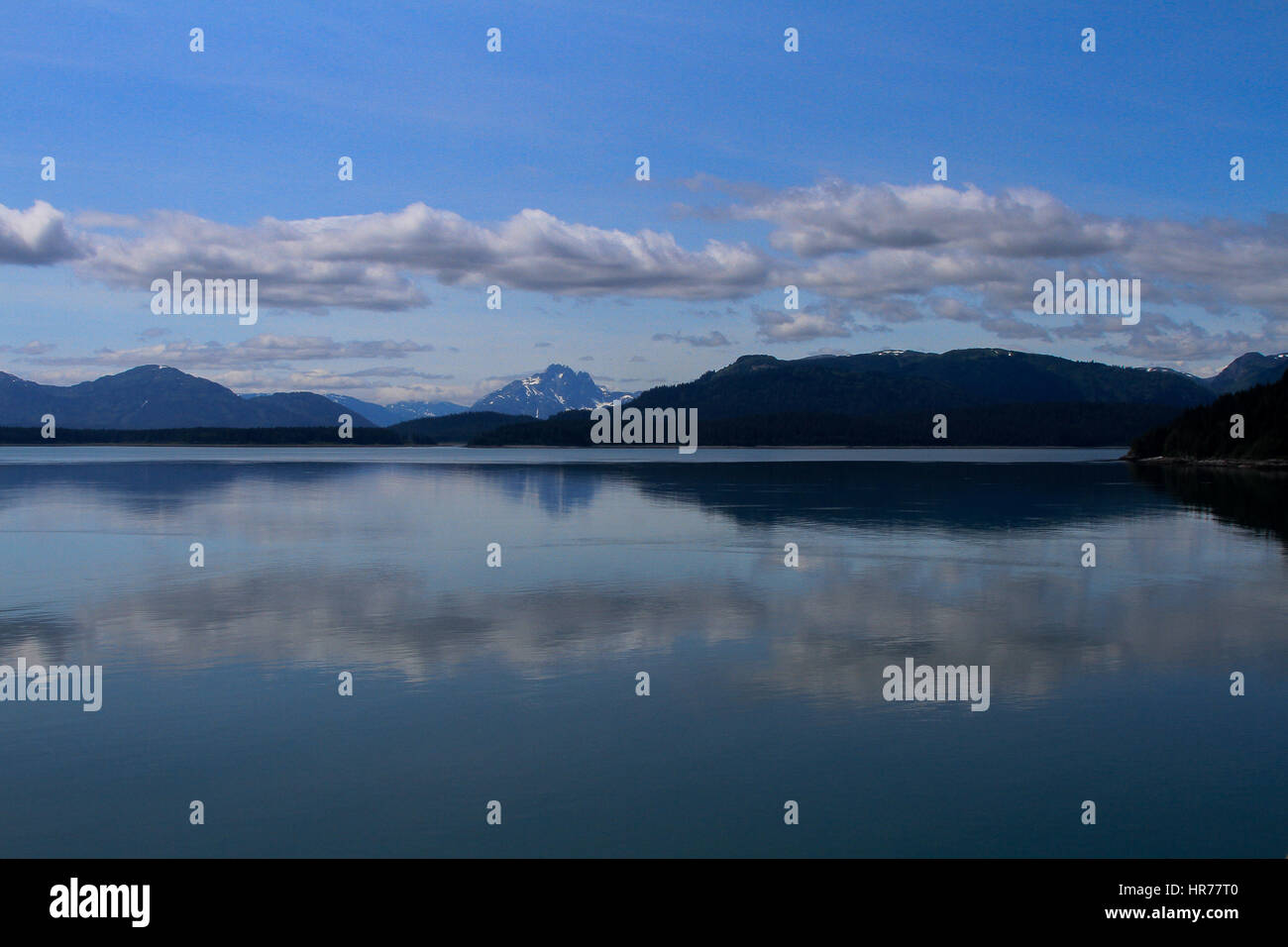 Beautiful Alaskan landscape with mountains and still waters Stock Photo ...